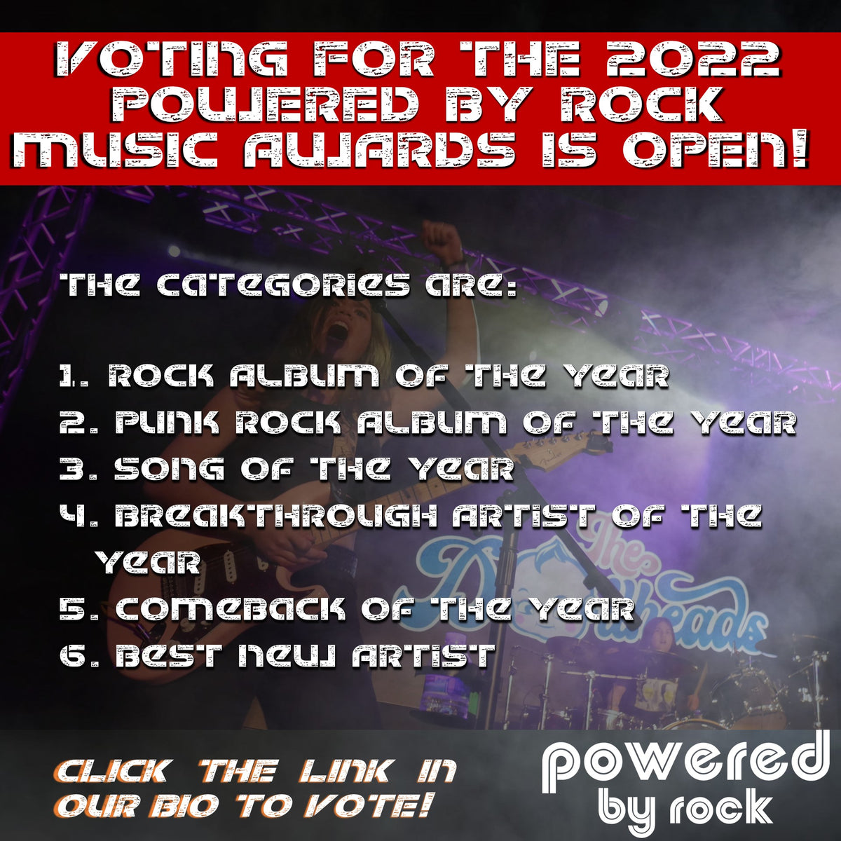 The 2022 Powered By Rock Music Awards Nominations Announcement